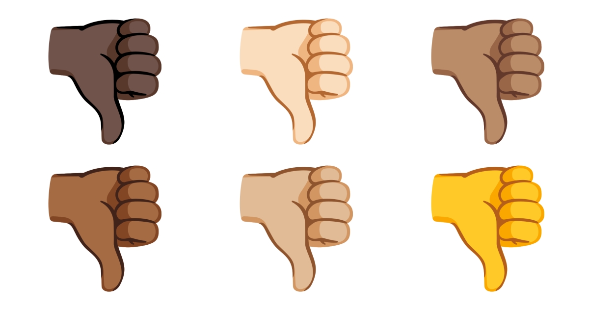 👎 schlecht Emojis 👎🏻 👎🏼 👎🏽 👎🏾 👎🏿