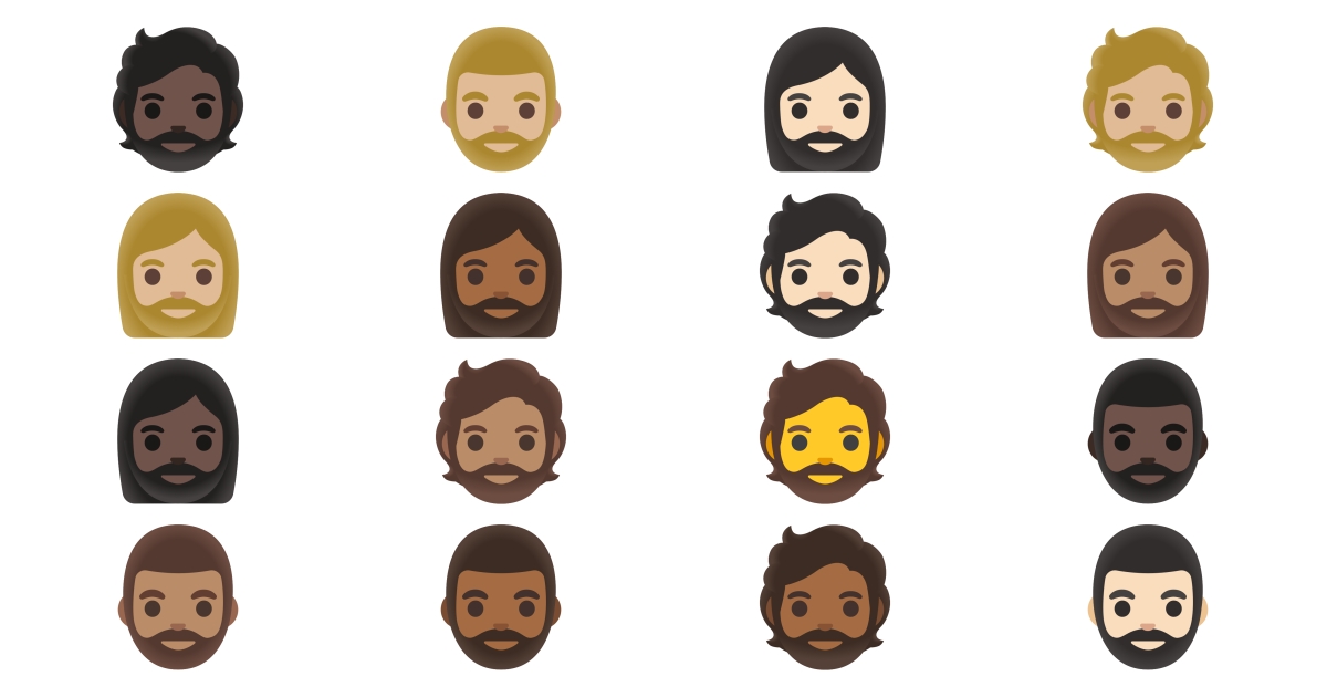 🧔 Bart Emojis 🧔🏻 🧔🏼 🧔🏽 🧔🏾 🧔🏿 🧔🏻‍♂️