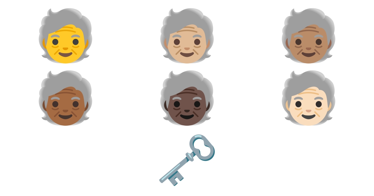 🧓 alt Emojis 🗝️ 🧓🏻 🧓🏼 🧓🏽 🧓🏾 🧓🏿