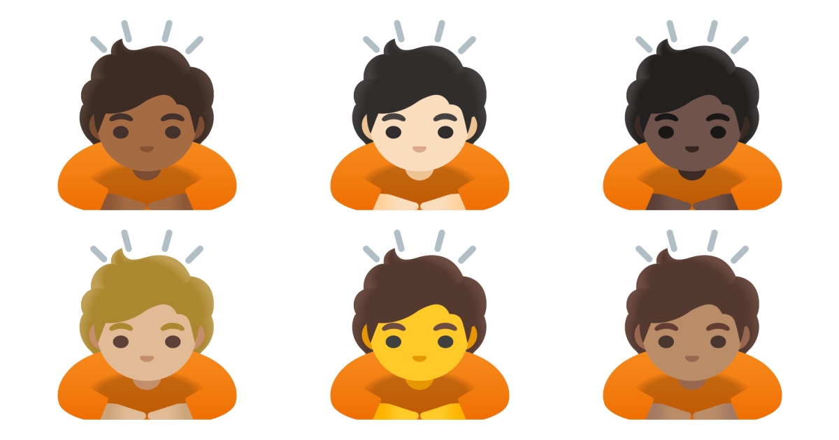 🙇 Entschuldigung Emojis 🙇🏻 🙇🏼 🙇🏽 🙇🏾 🙇🏿