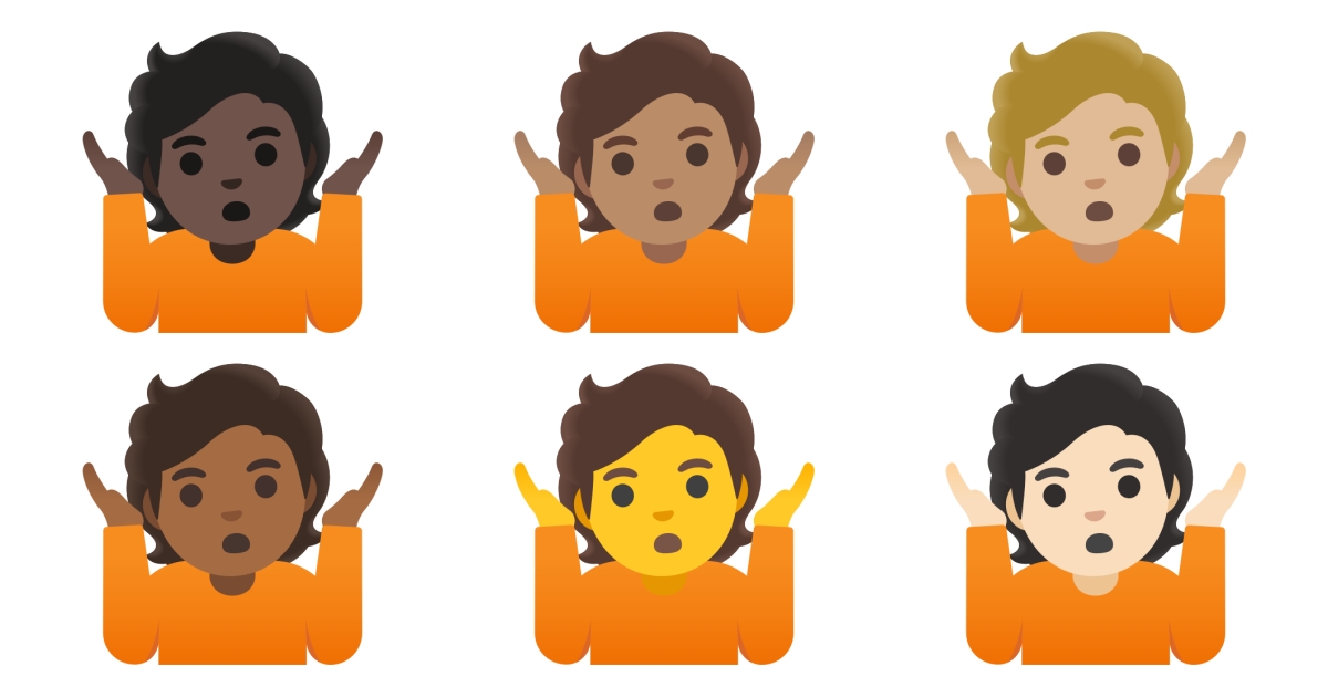 🤷 egal Emojis 🤷🏻 🤷🏼 🤷🏽 🤷🏾 🤷🏿