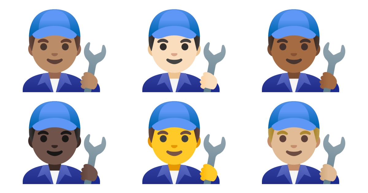 👨‍🔧 Handwerker Emojis 👨🏻‍🔧 👨🏼‍🔧 👨🏽‍🔧 👨🏾‍🔧 👨🏿‍🔧