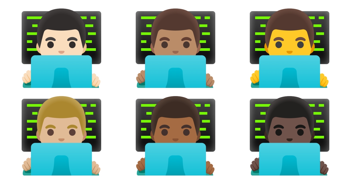 👨‍💻 IT-Experte Emojis 👨🏻‍💻 👨🏼‍💻 👨🏽‍💻 👨🏾‍💻 👨🏿‍💻