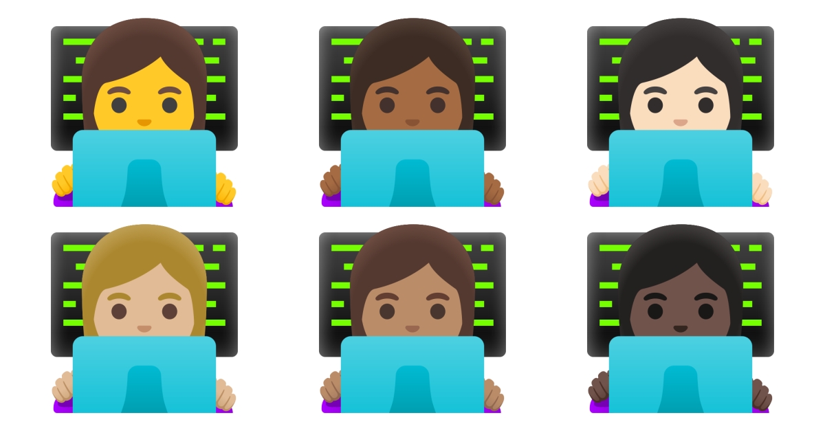 👩‍💻 IT-Expertin Emojis 👩🏻‍💻 👩🏼‍💻 👩🏽‍💻 👩🏾‍💻 👩🏿‍💻