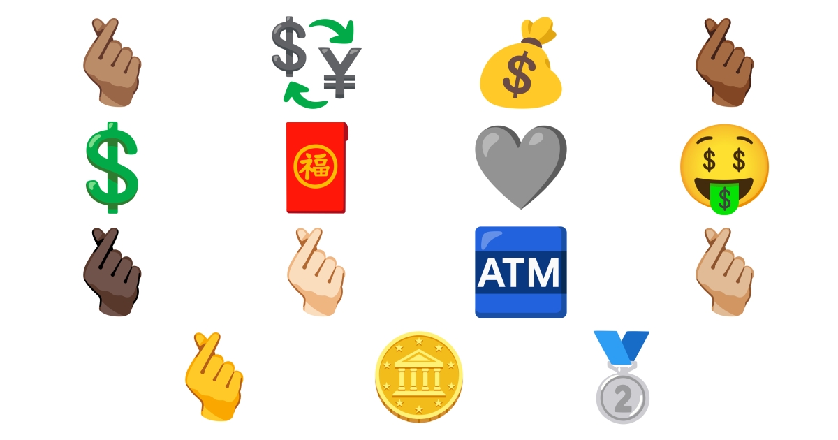 🤑 Argent Emojis 🩶 🫰 🧧 🥈 💰 🪙