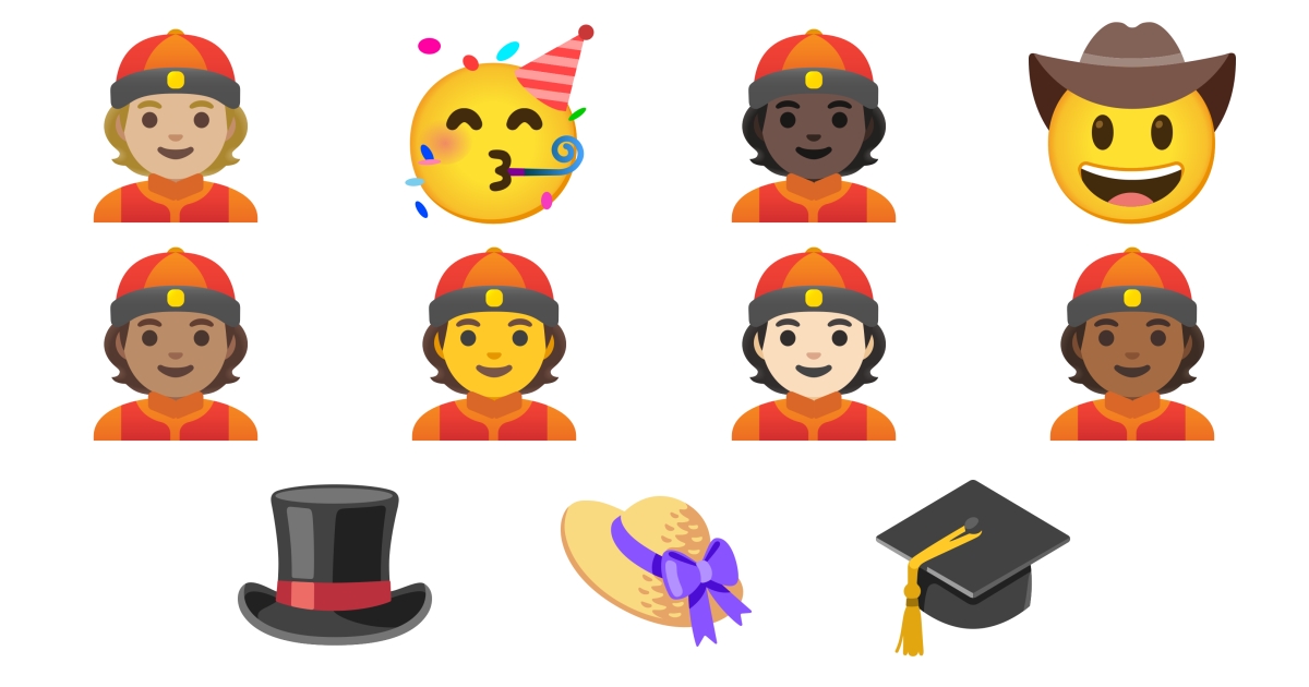 🤠 Chapeau Emojis 🥳 👲 👒 🎩 🎓 👲🏻