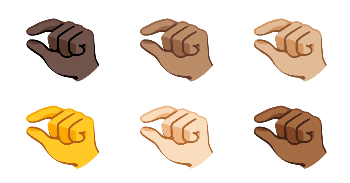 🤏 Un Peu Emojis 🤏🏻 🤏🏼 🤏🏽 🤏🏾 🤏🏿