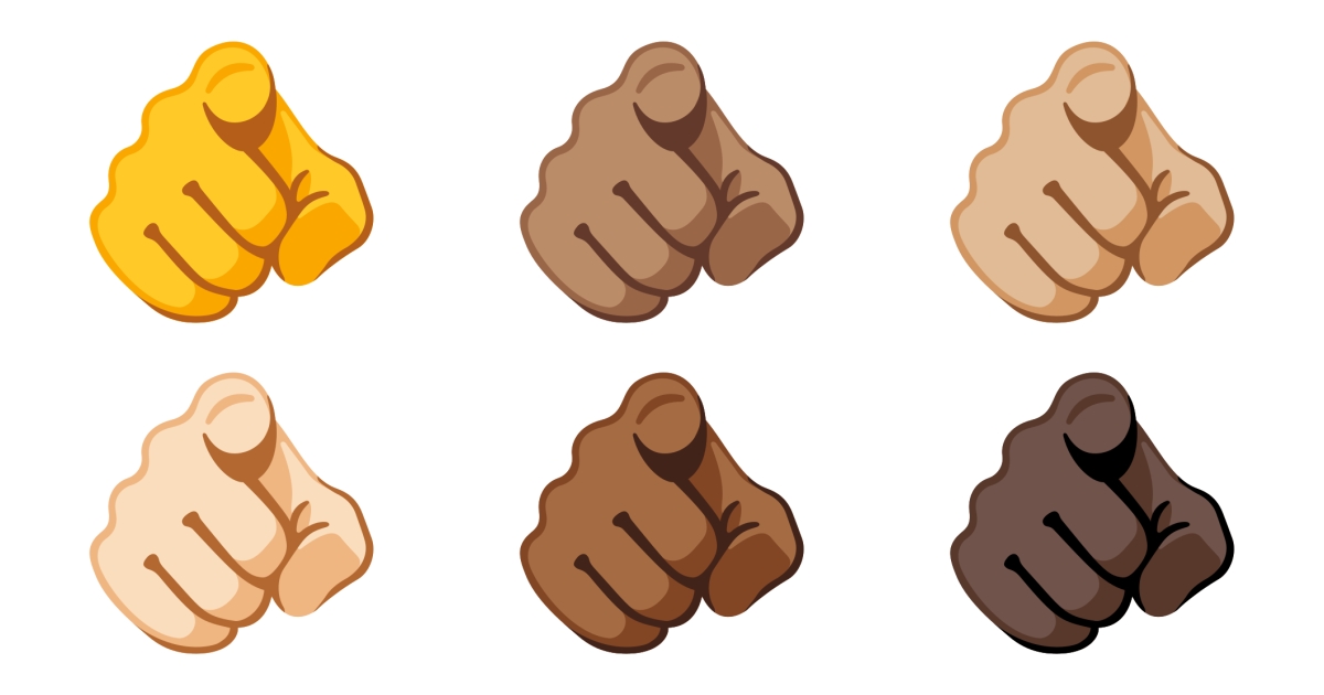 🫵 Toi Emojis 🫵🏻 🫵🏼 🫵🏽 🫵🏾 🫵🏿