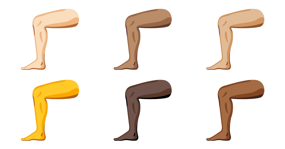 🦵 Jambe Emojis 🦵🏻 🦵🏼 🦵🏽 🦵🏾 🦵🏿