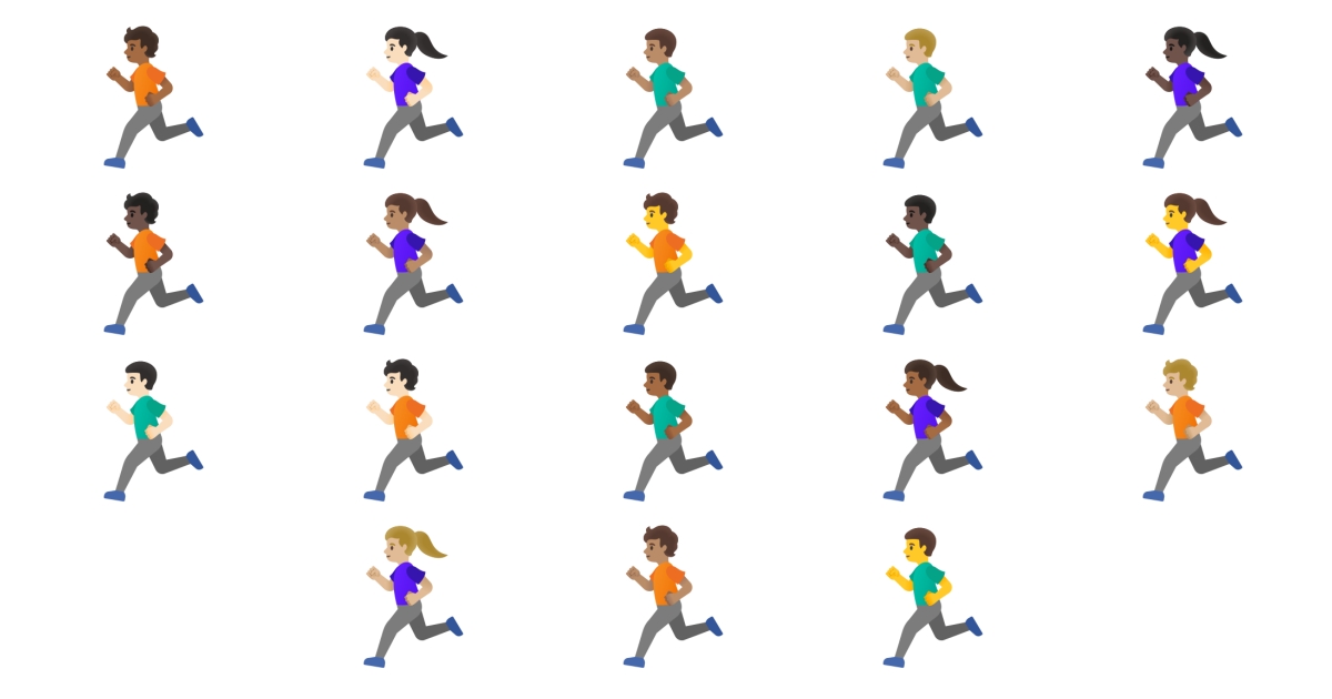 🏃 Course à Pied Emojis 🏃‍♂️ 🏃‍♀️ 🏃🏻 🏃🏼 🏃🏽 🏃🏾