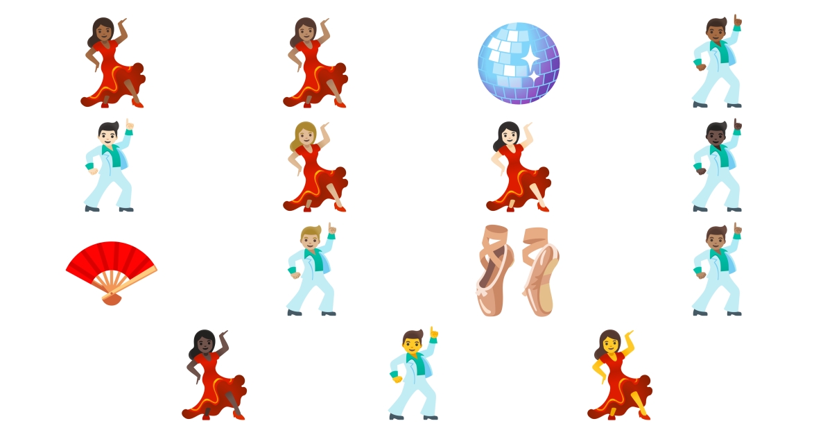 💃 Danse Emojis 🕺 🪩 🪭 🩰 💃🏻 💃🏼