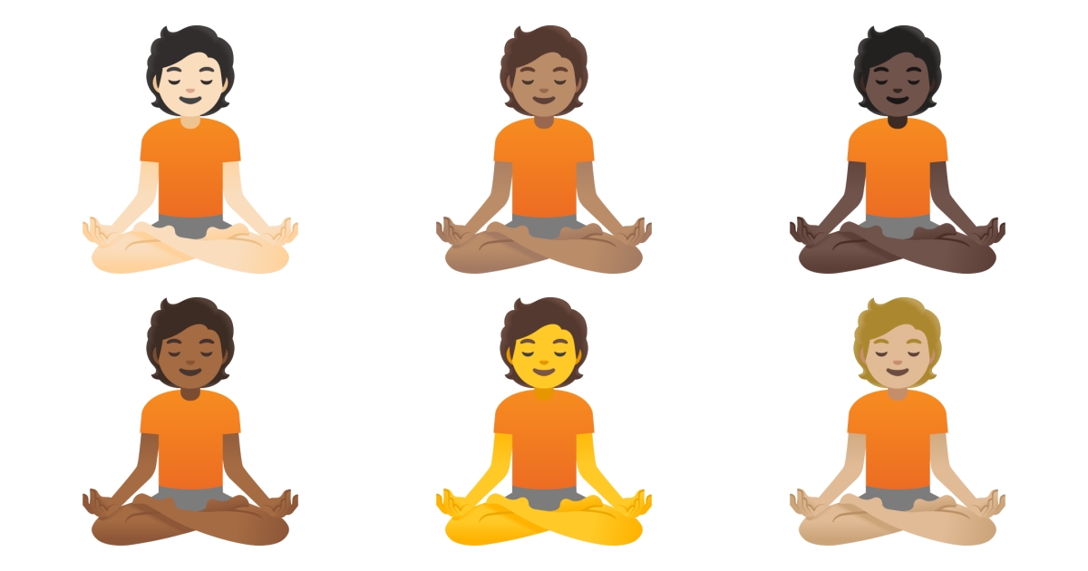 🧘 Personne Dans La Posture Du Lotus Emojis 🧘🏻 🧘🏼 🧘🏽 🧘🏾 🧘🏿