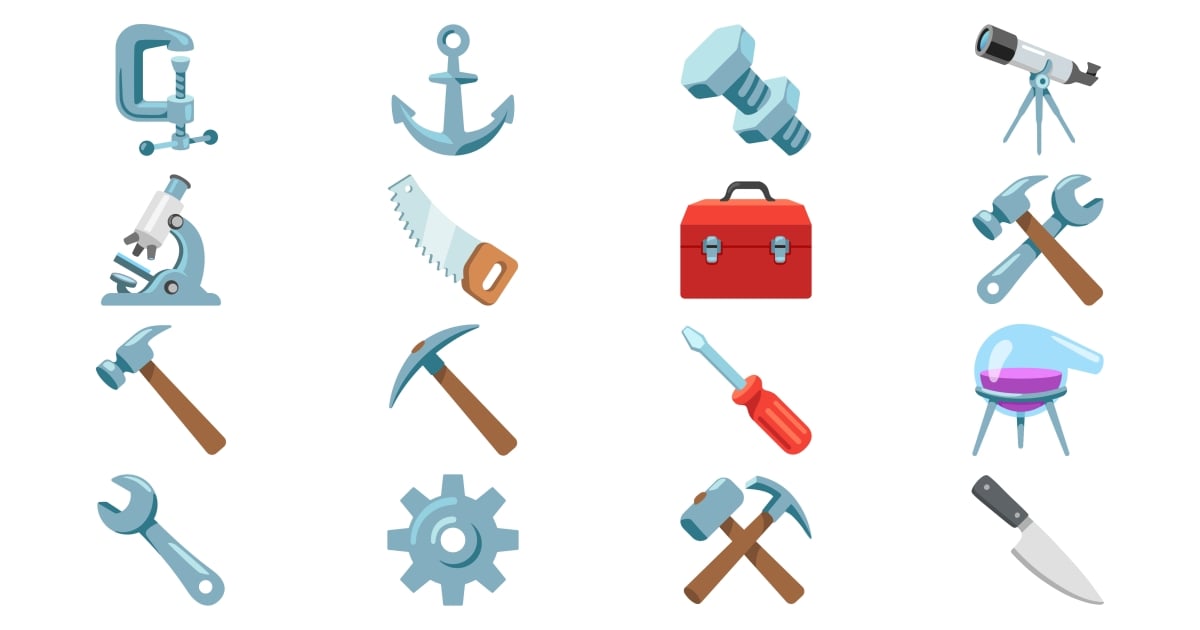 🔪 Outil Emojis ⚓ 🔨 ⛏️ ⚒️ 🛠️ 🪚
