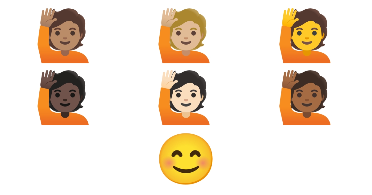 😊 Felice Emoji 🙋 🙋🏻 🙋🏼 🙋🏽 🙋🏾 🙋🏿