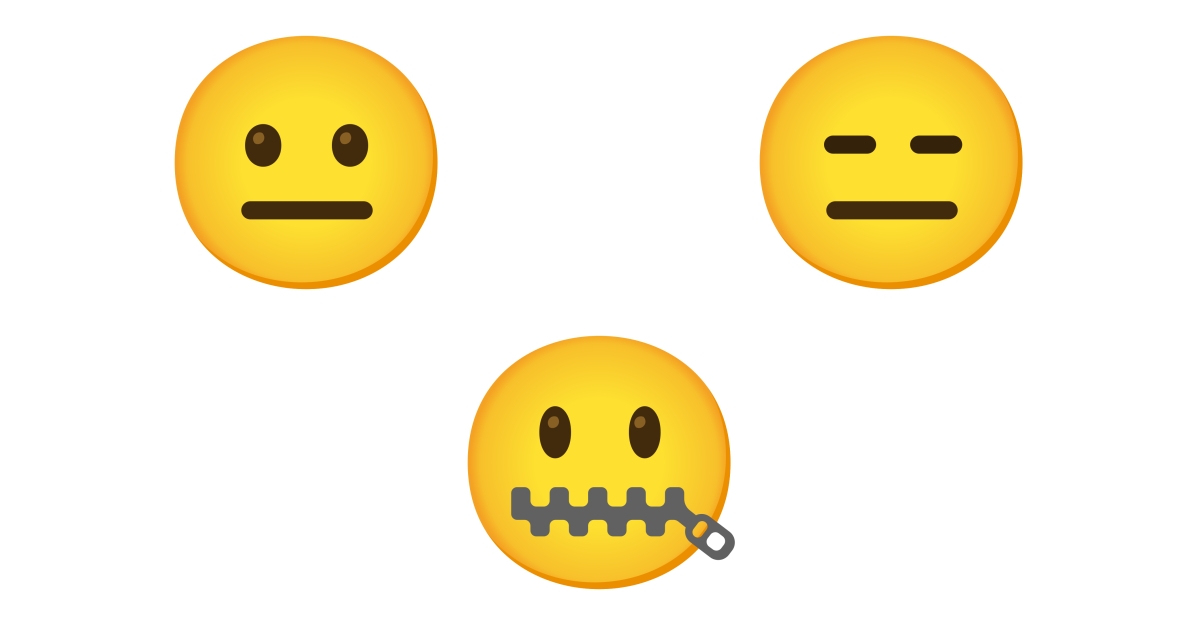 🤐 No Comment Emoji 😐 😑