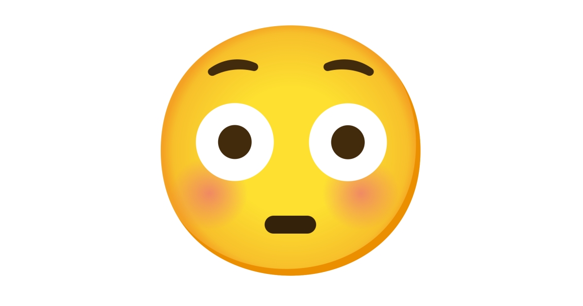 😳 Faccina Con Guance Rosse Emoji