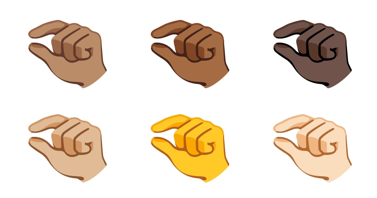 🤏 Poco Emoji 🤏🏻 🤏🏼 🤏🏽 🤏🏾 🤏🏿