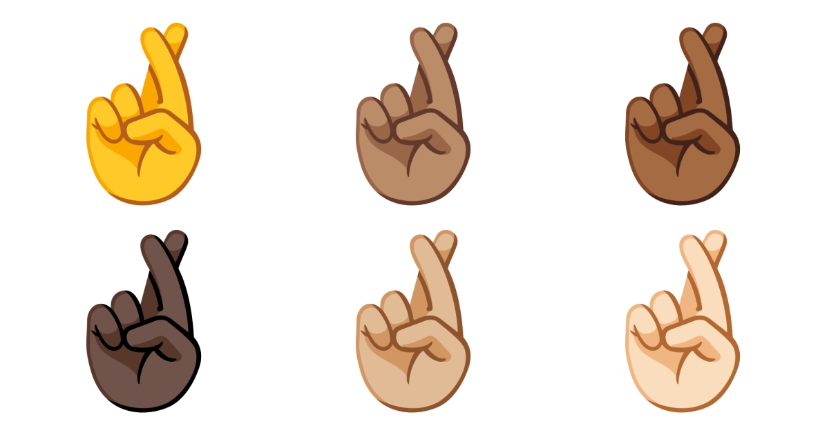 🤞 Incrociare Emoji 🤞🏻 🤞🏼 🤞🏽 🤞🏾 🤞🏿