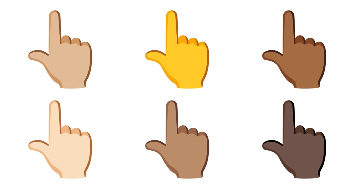 👆 Dito In Su Emoji 👆🏻 👆🏼 👆🏽 👆🏾 👆🏿