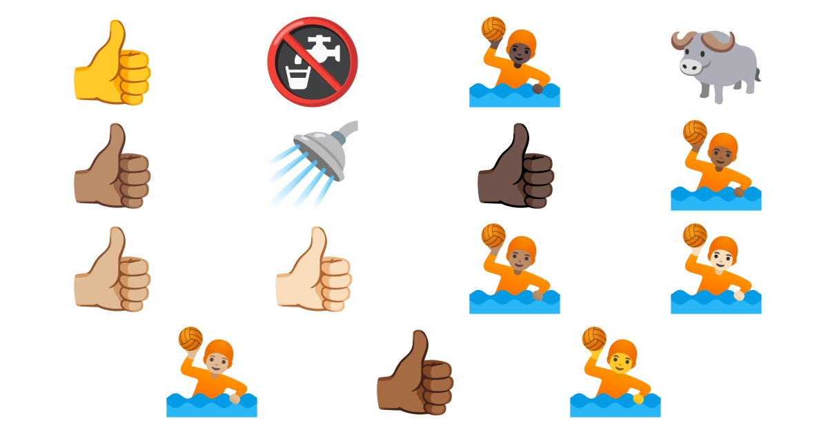 👍 Su Emoji 🤽 🐃 🚿 🚱 👍🏻 👍🏼