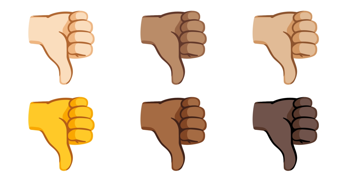 👎 Pollice Verso Emoji 👎🏻 👎🏼 👎🏽 👎🏾 👎🏿