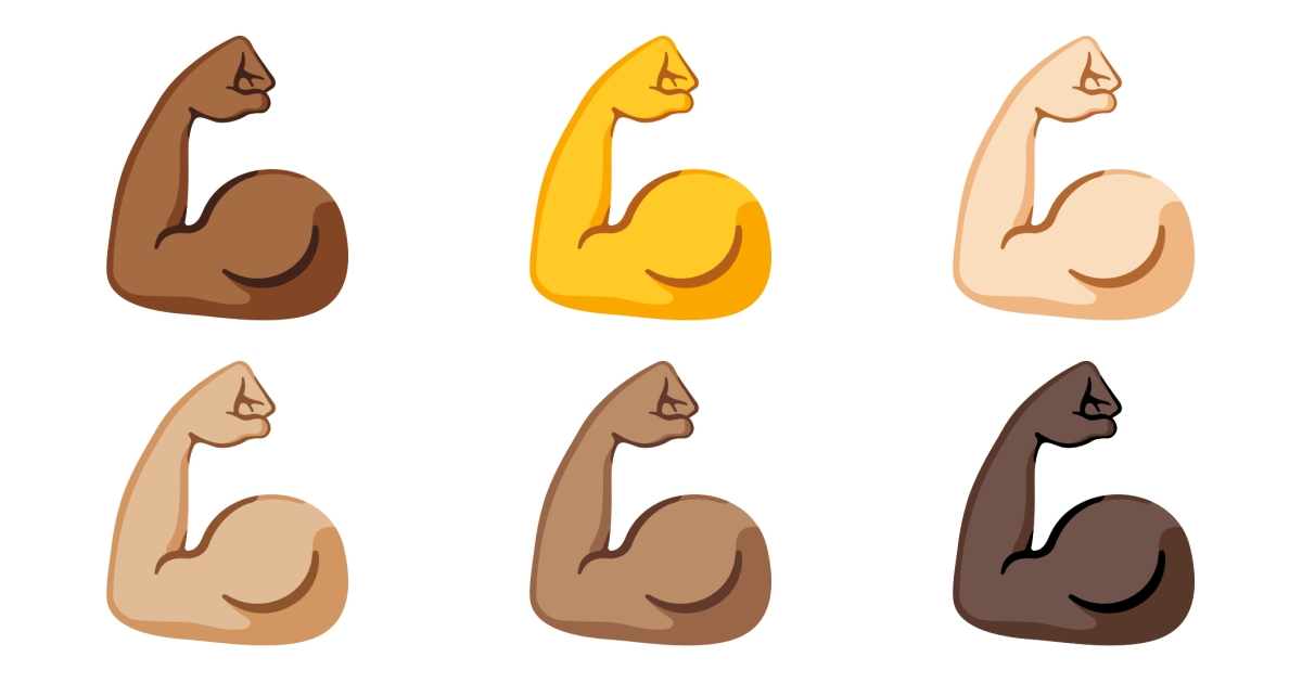 💪 Forte Emoji 💪🏻 💪🏼 💪🏽 💪🏾 💪🏿