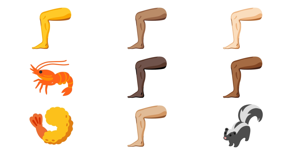 🦵 Gamba Emoji 🦨 🍤 🦐 🦵🏻 🦵🏼 🦵🏽