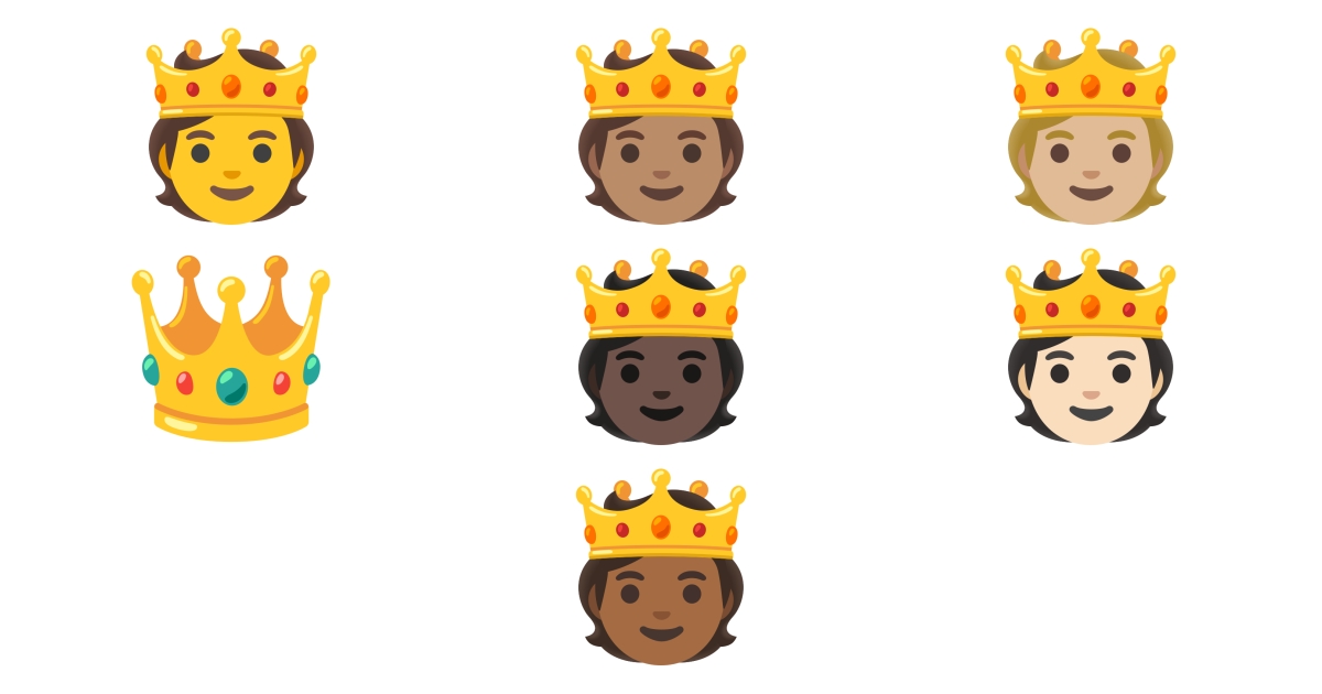 🫅 Re Emoji 👑 🫅🏻 🫅🏼 🫅🏽 🫅🏾 🫅🏿