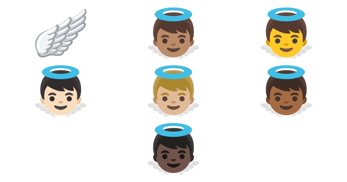 👼 Angelo Emoji 🪽 👼🏻 👼🏼 👼🏽 👼🏾 👼🏿