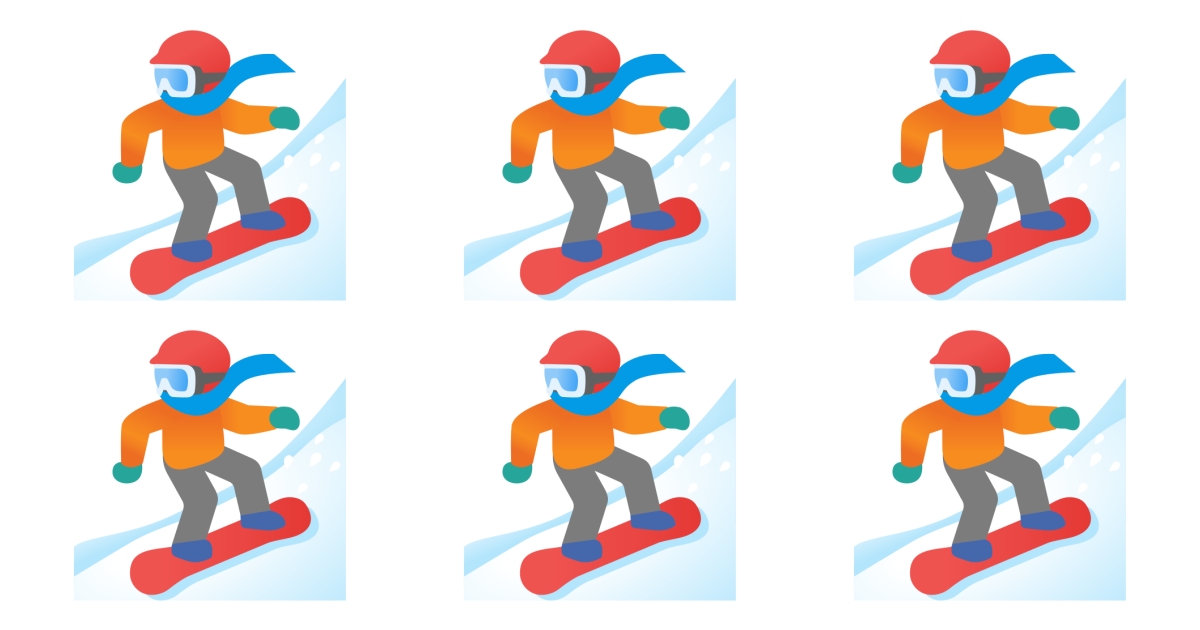 🏂 Snowboard Emoji 🏂🏻 🏂🏼 🏂🏽 🏂🏾 🏂🏿