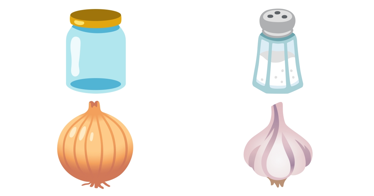 🧄 Condimento Emoji 🧅 🧂 🫙