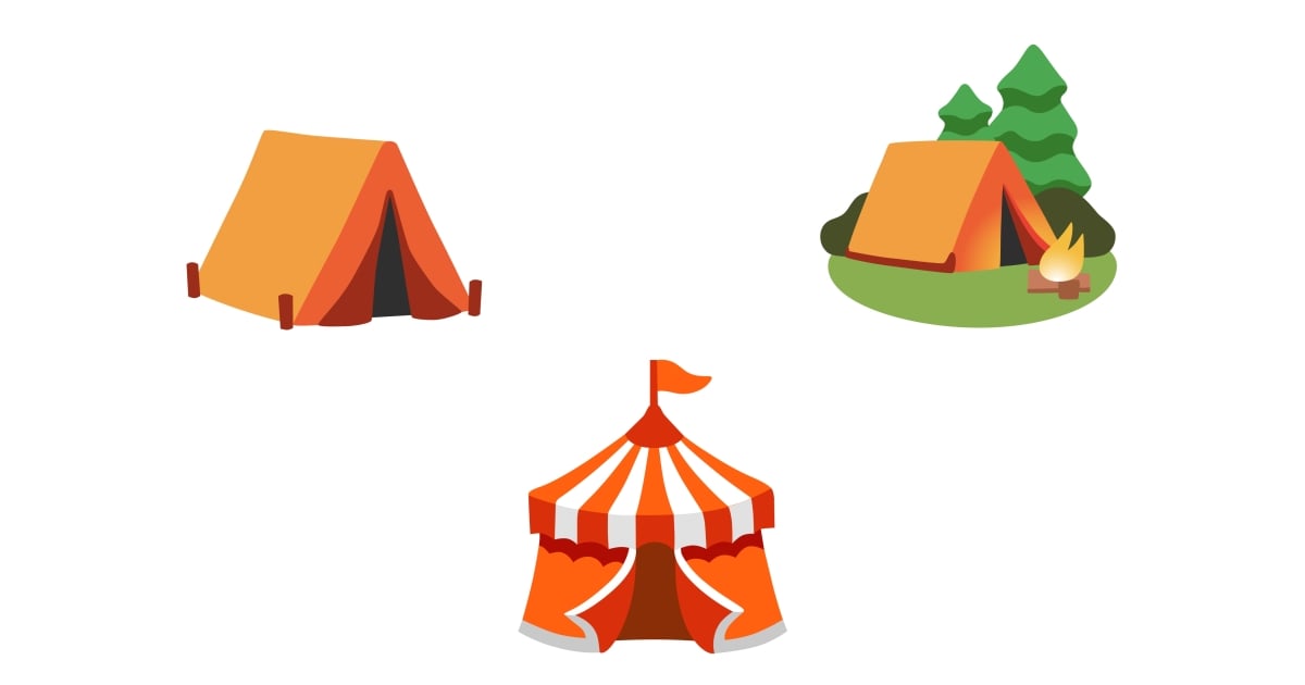 🏕️ Tenda Emoji ⛺ 🎪