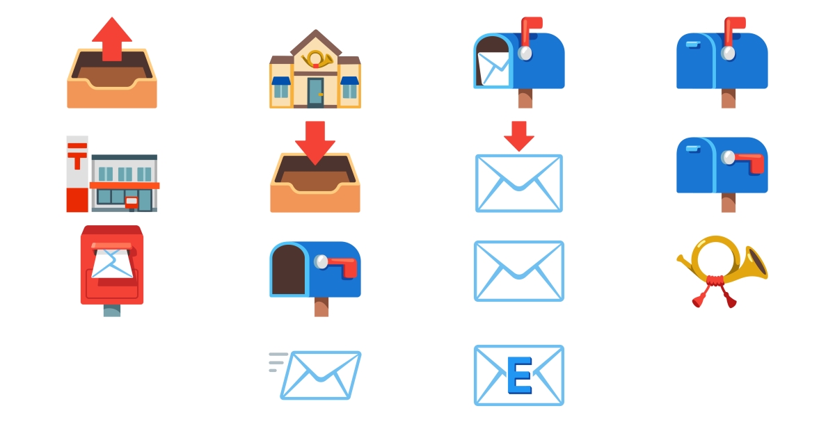 🏣 Posta Emoji 🏤 📯 ️ 📧 📨 📩