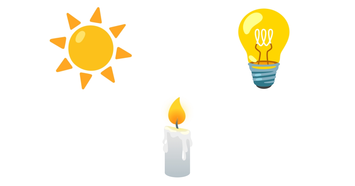☀️ Luce Emoji 🕯️ 💡