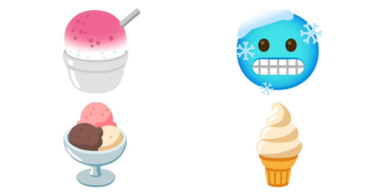 🥶 Helado Emojis 🍦 🍧 🍨