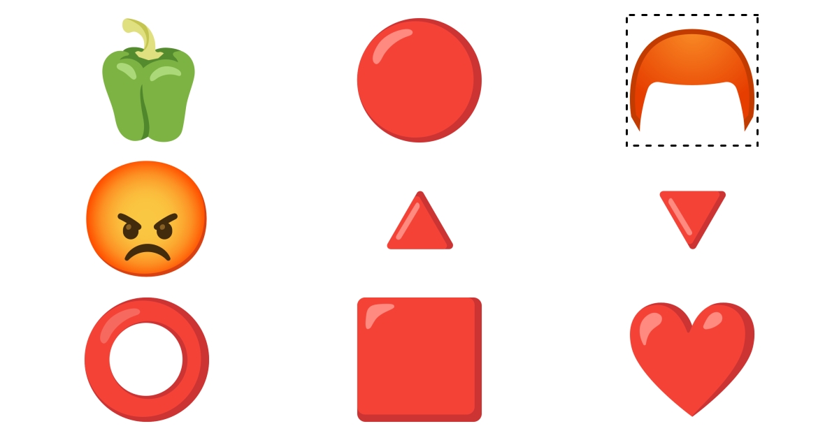 😡 Rojo Emojis ️ 🫑 ⭕ 🔴 🟥 🔺