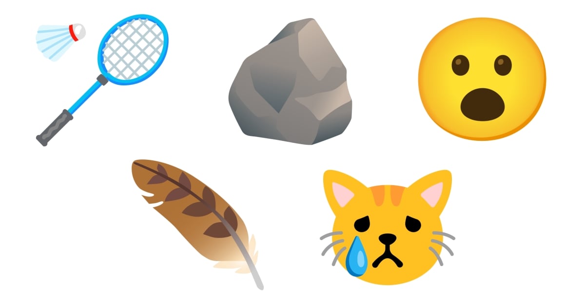 😮 Pena Emojis 😿 🪶 🪨 🏸