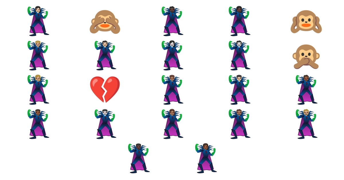 🙈 Mal Emojis 🙉 🙊 💔 🦹 🦹‍♂️ 🦹‍♀️