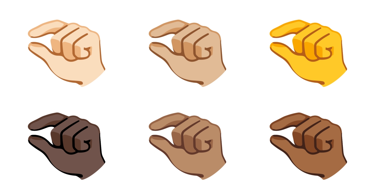 🤏 Poco Emojis 🤏🏻 🤏🏼 🤏🏽 🤏🏾 🤏🏿