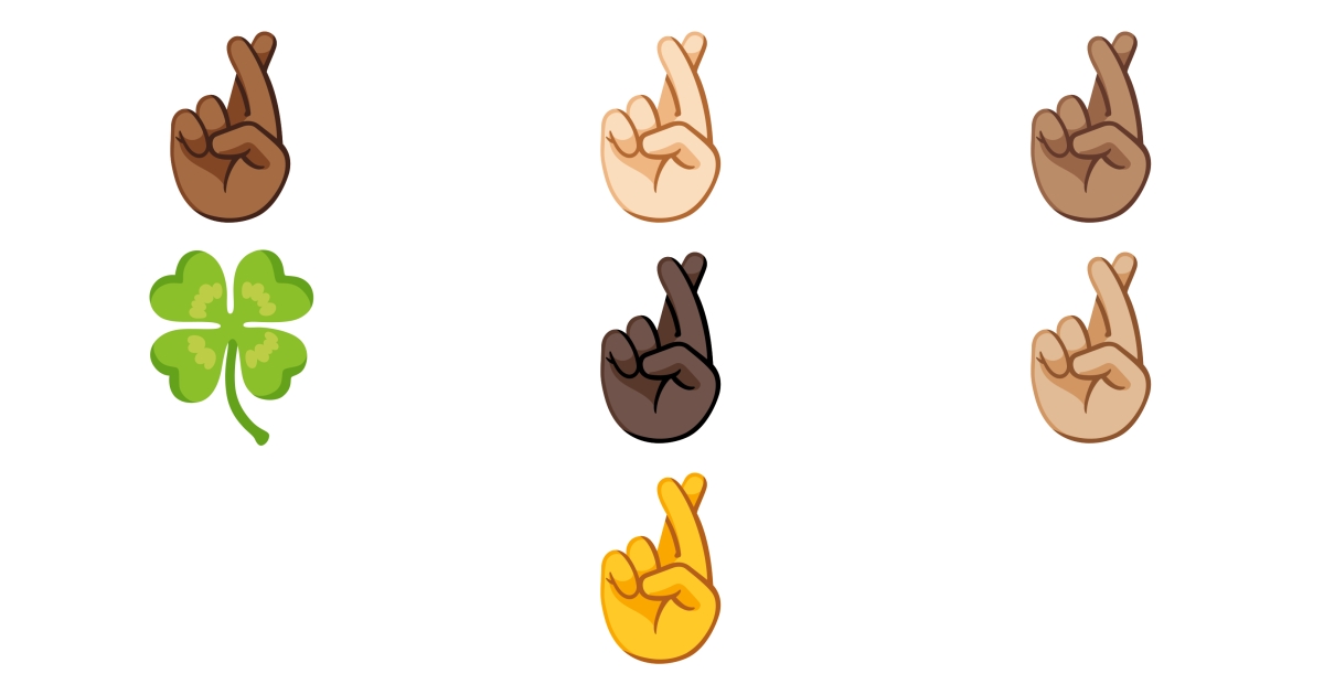 🤞 Suerte Emojis 🍀 🤞🏻 🤞🏼 🤞🏽 🤞🏾 🤞🏿
