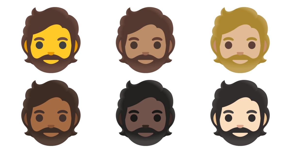 🧔 Barbas Emojis 🧔🏻 🧔🏼 🧔🏽 🧔🏾 🧔🏿