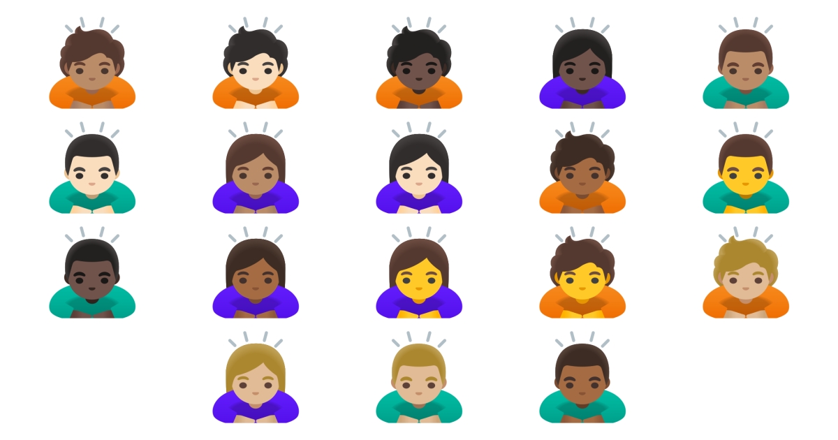 🙇 Perdón Emojis 🙇‍♂️ 🙇‍♀️ 🙇🏻 🙇🏼 🙇🏽 🙇🏾