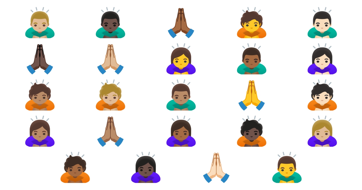 🙏 Reverencia Emojis 🙇 🙇‍♂️ 🙇‍♀️ 🙏🏻 🙏🏼 🙏🏽