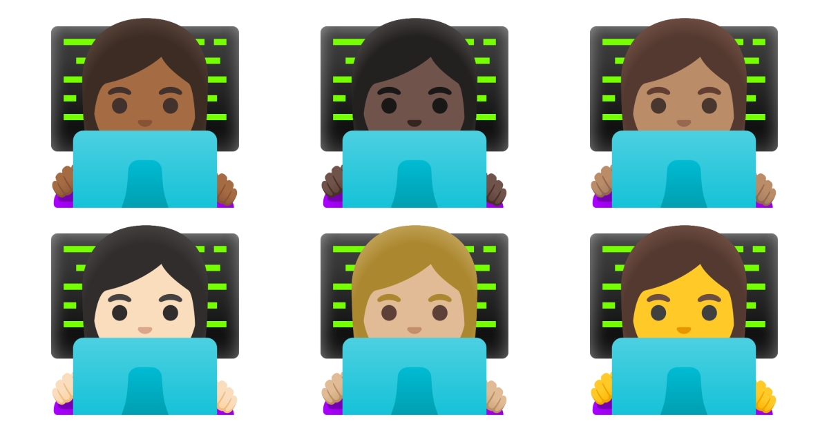 👩‍💻 Desarrolladora Emojis 👩🏻‍💻 👩🏼‍💻 👩🏽‍💻 👩🏾‍💻 👩🏿‍💻