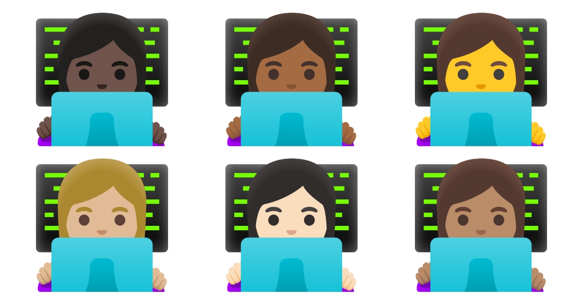 👩‍💻 Programadora Emojis 👩🏻‍💻 👩🏼‍💻 👩🏽‍💻 👩🏾‍💻 👩🏿‍💻