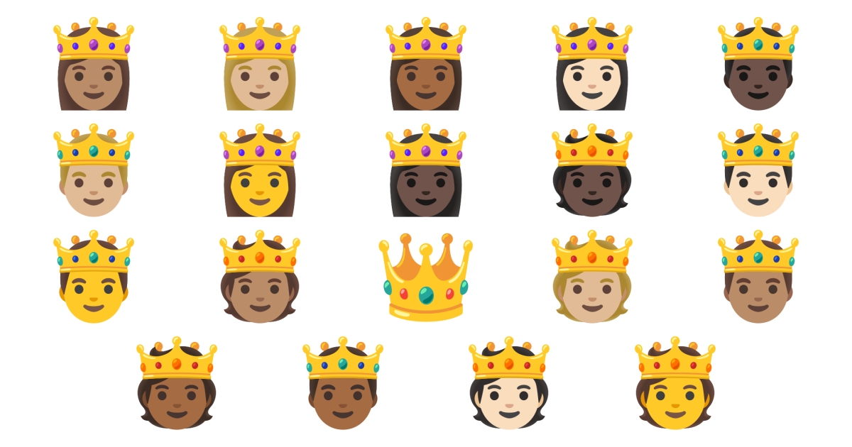 🫅 Realeza Emojis 🤴 👸 👑 🫅🏻 🫅🏼 🫅🏽
