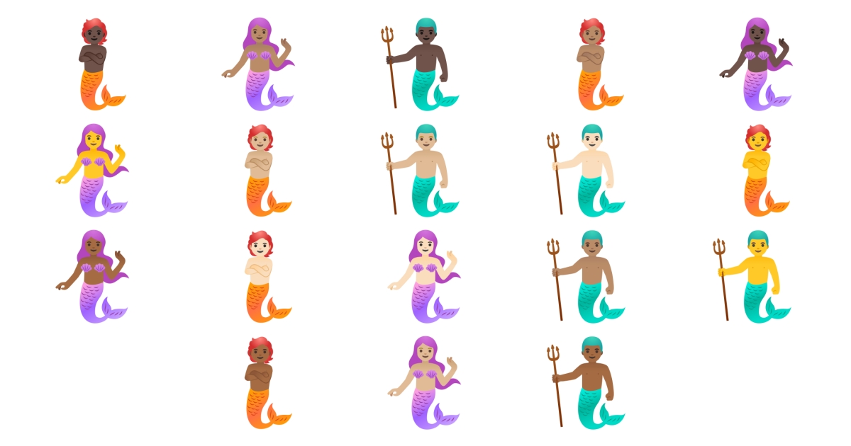 🧜 Sirena Emojis 🧜‍♂️ 🧜‍♀️ 🧜🏻 🧜🏼 🧜🏽 🧜🏾