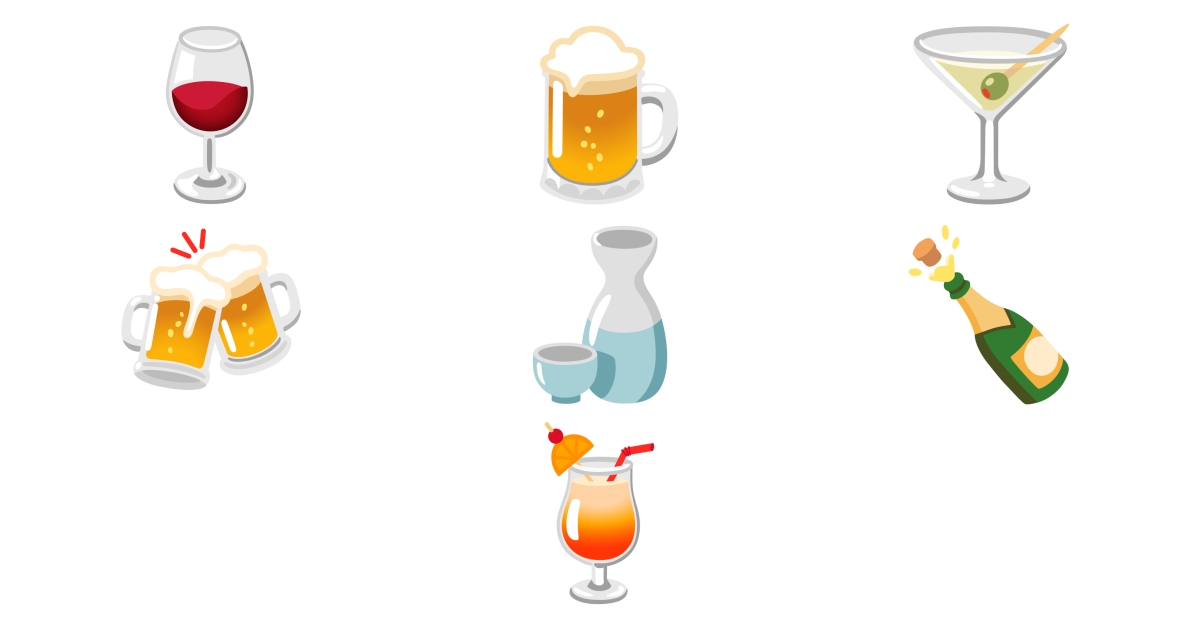 🍶 Bar Emojis 🍾 🍷 🍸 🍹 🍺 🍻