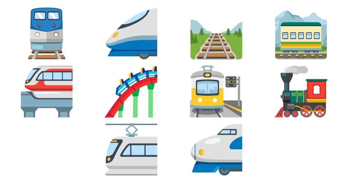 🎢 Tren Emojis 🚂 🚄 🚅 🚆 🚈 🚉
