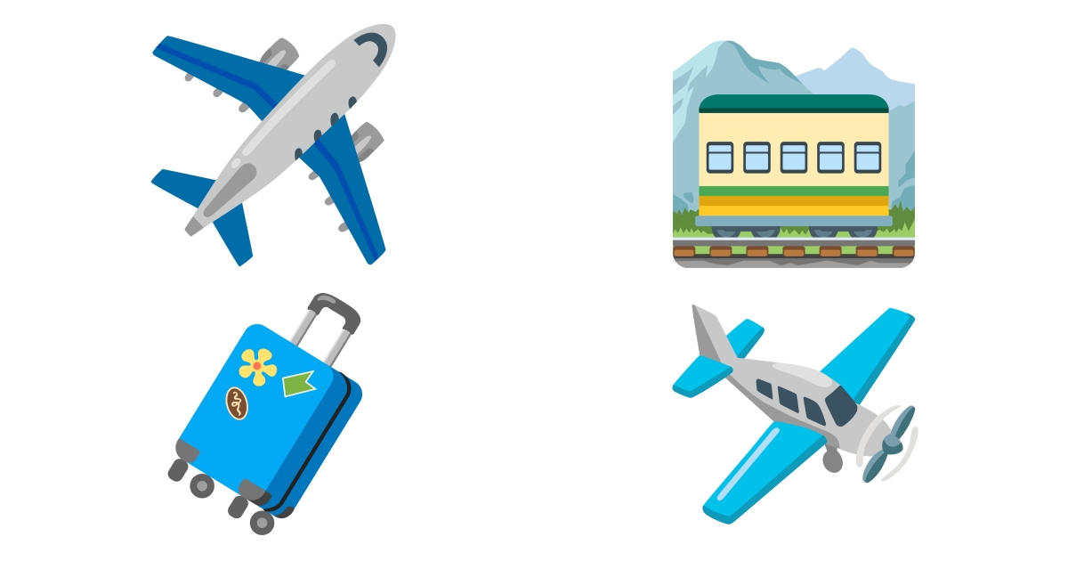 🚞 Viajar Emojis ️ 🛩️ 🧳